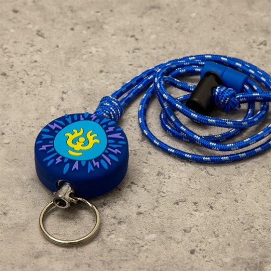 NECK STRAP WITH REEL CASTLE IN THE SKY, VOLUCITE CRYSTAL- CASTLE IN T