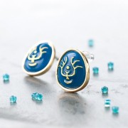 Pierced earrings Accessory series Volucite crystal - Castle in the Sk