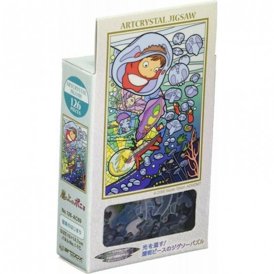 Stained glass Puzzle 126P Ponyo under the sea - Ponyo on the Cliff