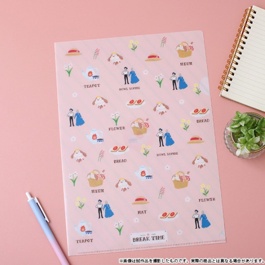 Clear File A4 Break Time Flowers - Howl's Moving Castle