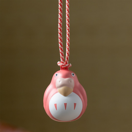 Strap Netsuke Red Parakeet Ring Bell - The Boy and the Heron